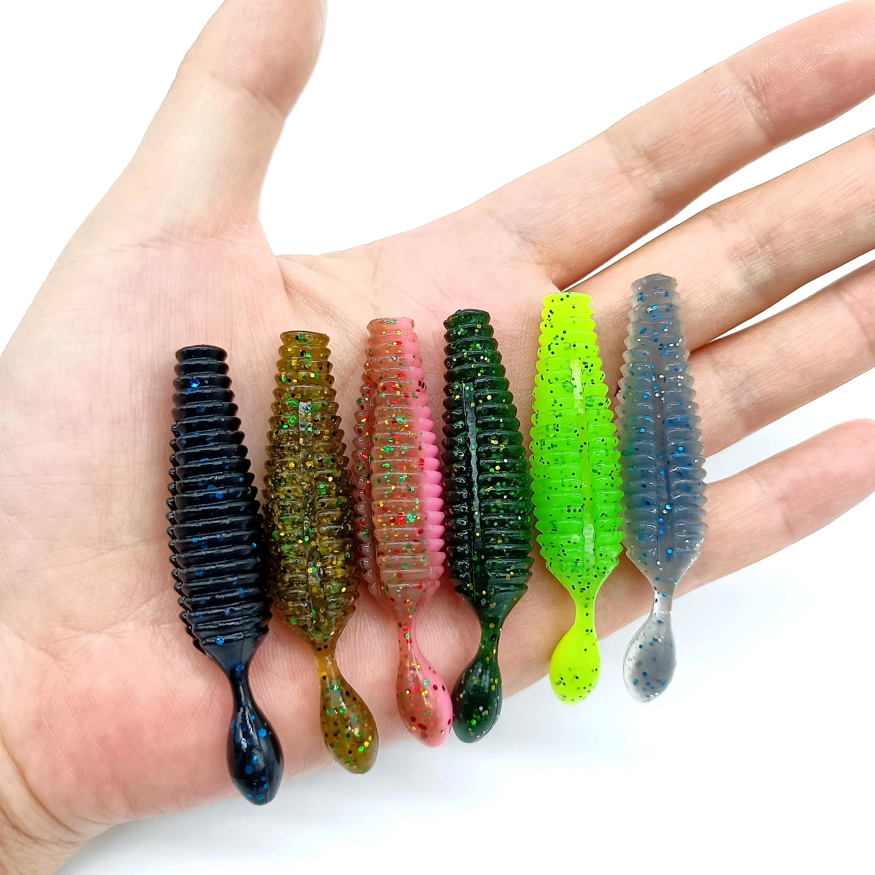 DUODUOYU-10PCS-Potatoes-Soft-Fishing-Lure-60mm-4g-Grubs-Worm-Artificial ...