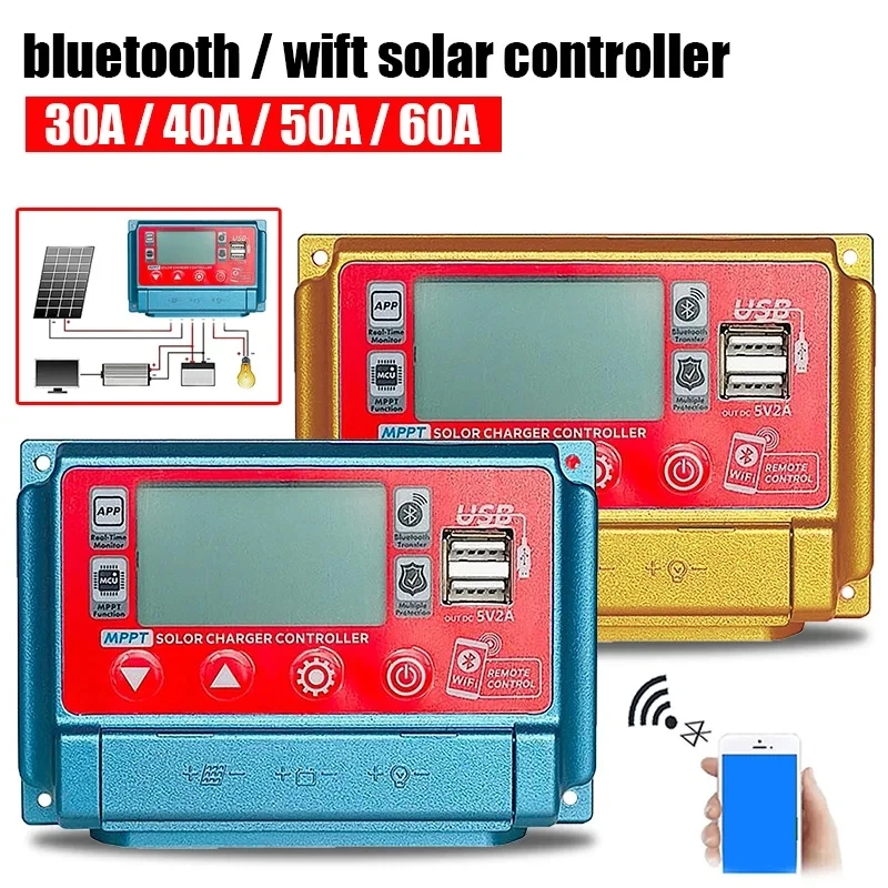 Bluetooth-WIFI-Solars-Controllers-30A-40A-50-60A-MPPT-Solar-Panel ...