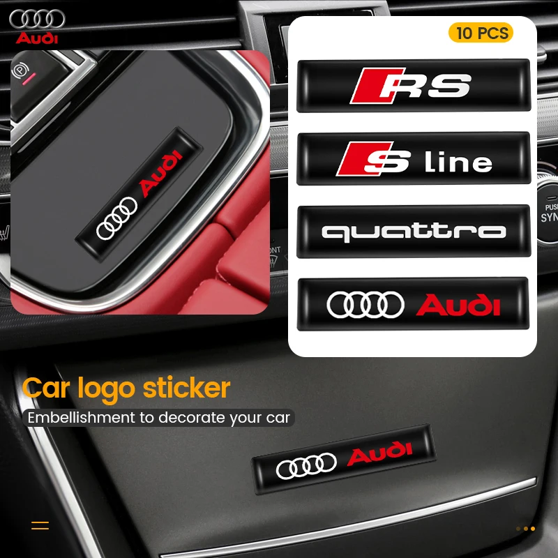10PCS-3D-Epoxy-Car-Sticker-Flags-Emblem-Decal-Decorating-For-Audi-RS ...