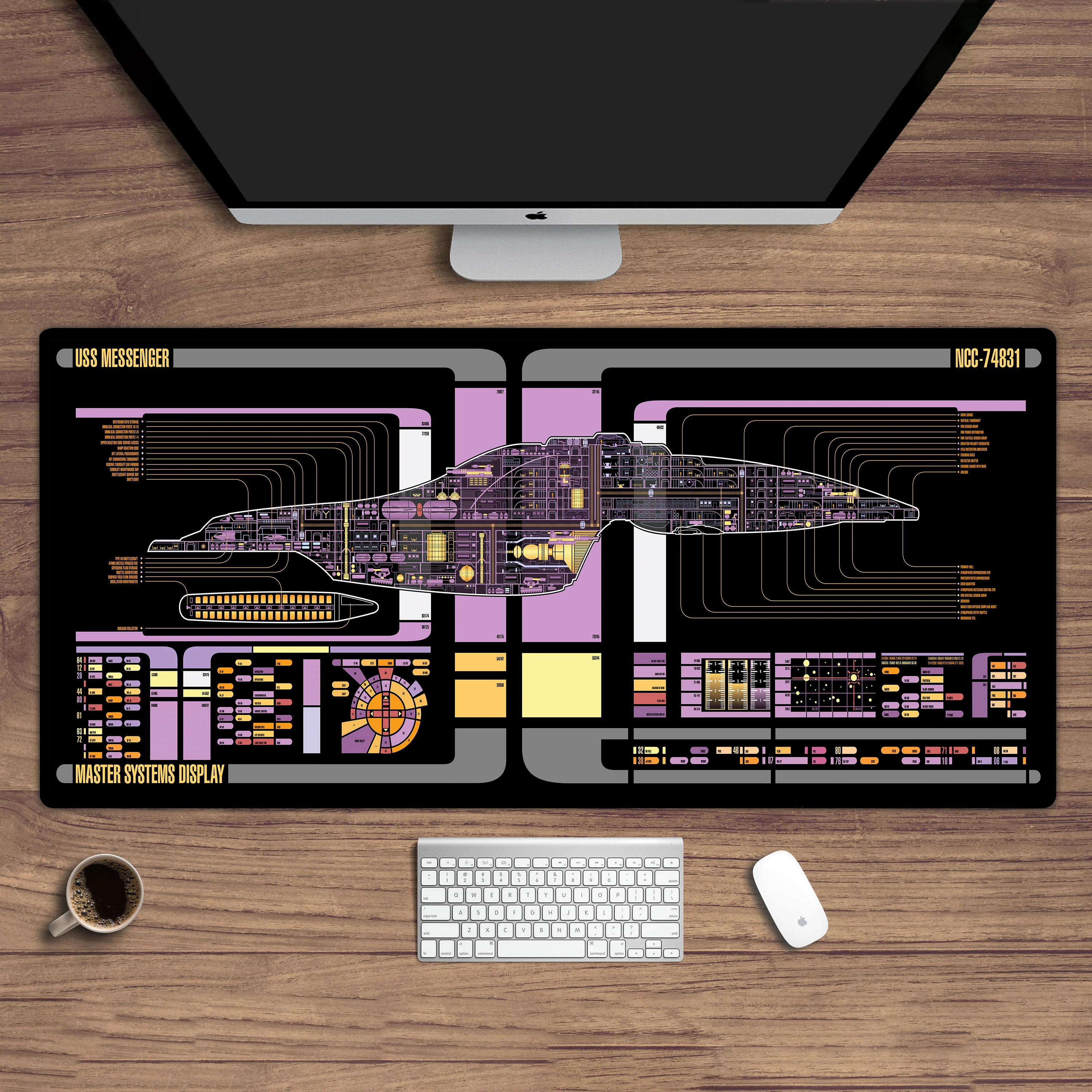Starship-Sci-Fi-Console-Monitor-Desk-Mat-Jumbo-Mouse-Pad-Mouse-Pad-for ...