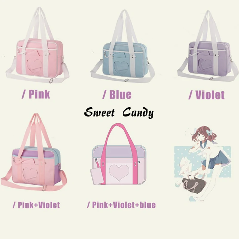 Japanese-style-JK-pink-uniform-shoulder-bag-women-s-large-capacity ...