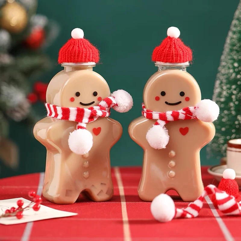 Christmas-Drinking-Bottle-Gingerbread-Man-Drink-Cup-Water-Bottles-Candy ...