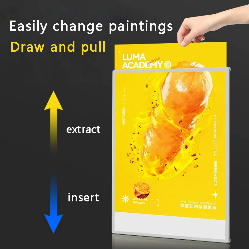 Advertising board A2/A3/A4 poster display ultra-thin LED advertising ...