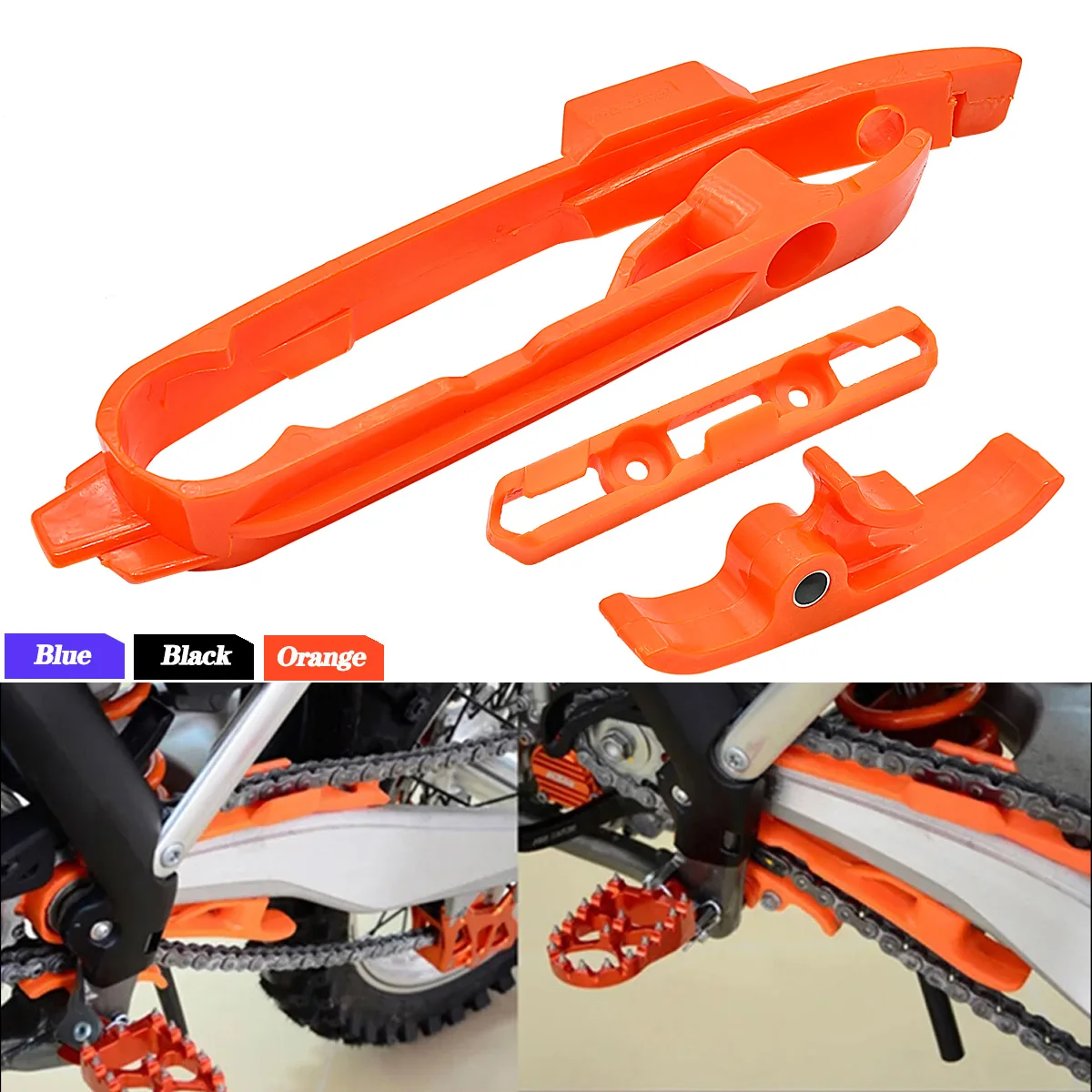 Motocross-Chain-Guide-Slider-Swingarm-and-Brake-Hose-Clamp-For-KTM-SX ...