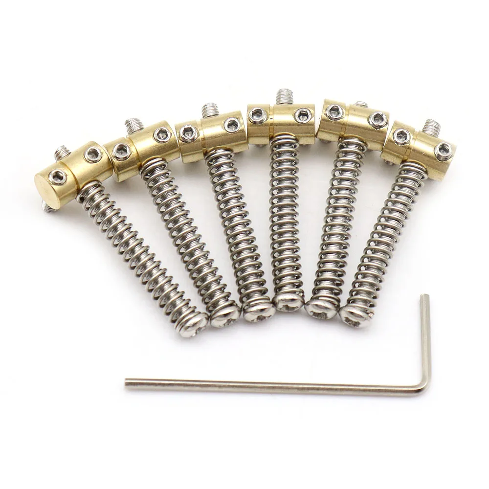 Set of 6 String Electric Guitar Bridge Saddle Mounting Screw Fixed ...