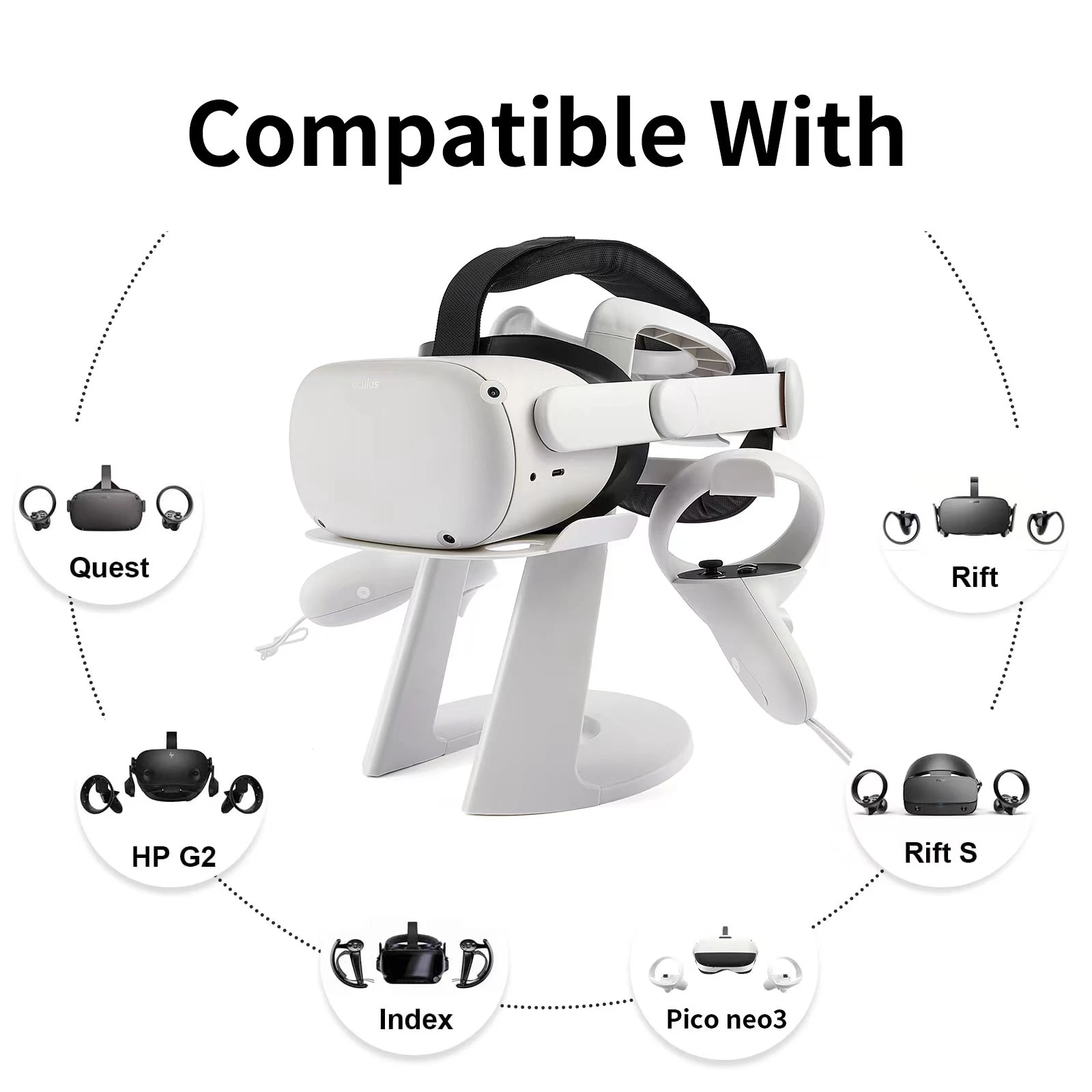 GOMRVR VR Headset and Touch Controllers Display Stand, Helmet & Handle ...