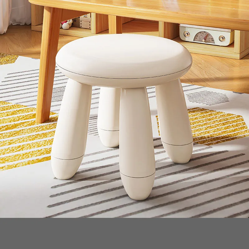 Small Stool Home Creative Simple Bench Plastic Round Stools Living Room ...