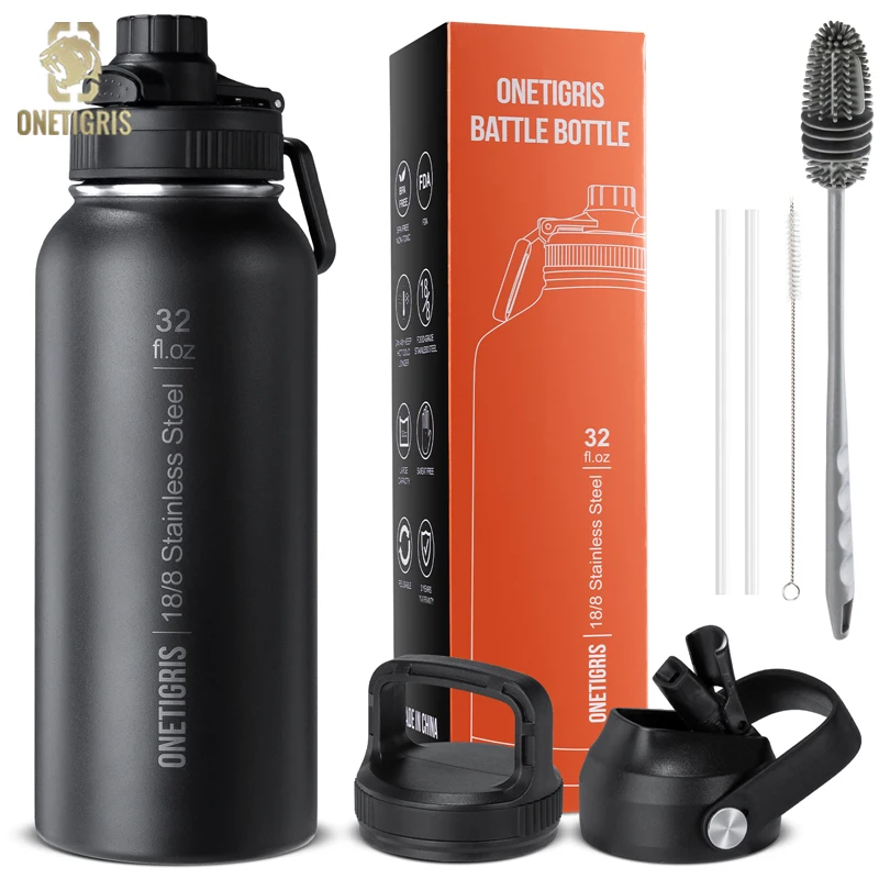 ONETIGRIS-32oz-1L-Tactical-Kettle-Stainless-Steel-Double-Walled-Insulated-Outdoor-Sport-Water ...
