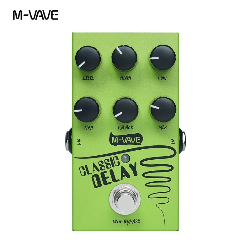 M-vave Classic Delay Effect Pedal, True Bypass 600ms Delay Time Guitar ...