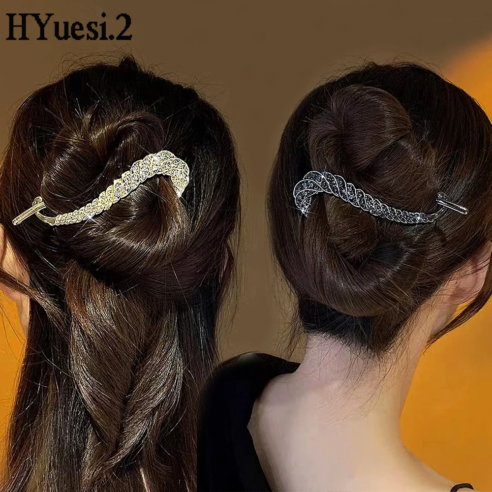 Elegant-Rhinestone-Twist-Hairpin-Non-Slip-French-Styles-Flash-Crystal ...