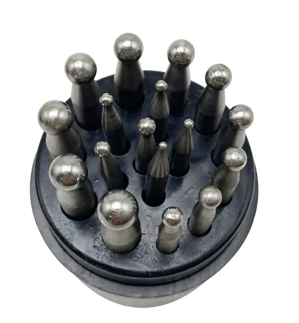 17PCS-Punches-Set-Dapping-Block-for-Metal-Forming-Doming-Jewelry ...