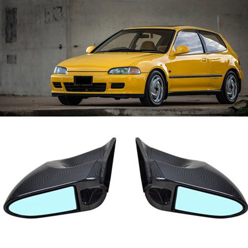 2PCS-Side-Mirror-Manual-Adjustment-Rearview-Mirror-for-Honda-Civic-EG ...