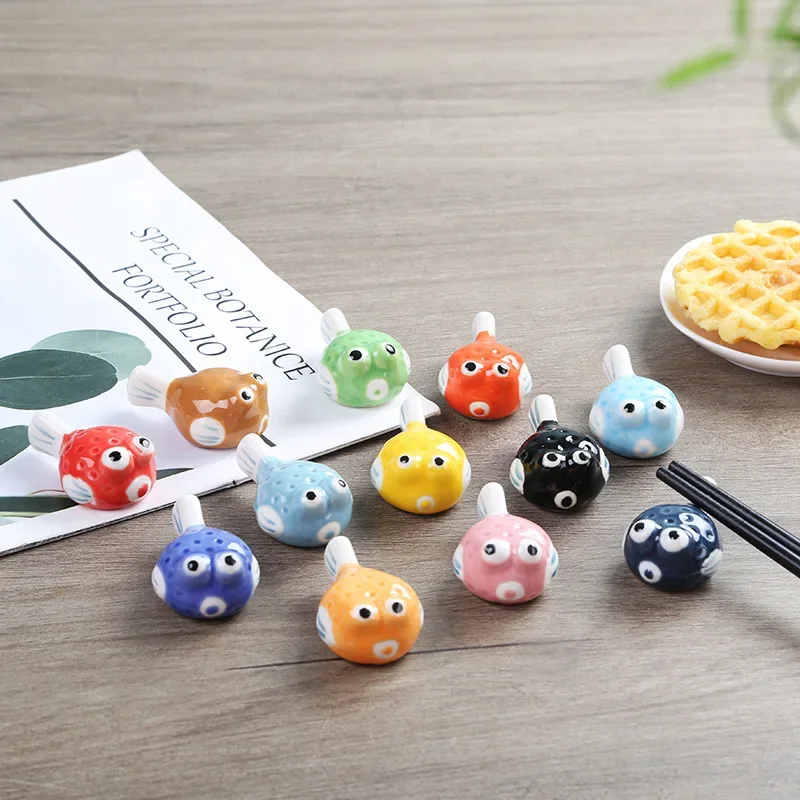 1PC-Ceramic-Chopstick-Holder-Puffer-Fish-Chopsticks-Rest-Cute-Chopstick ...
