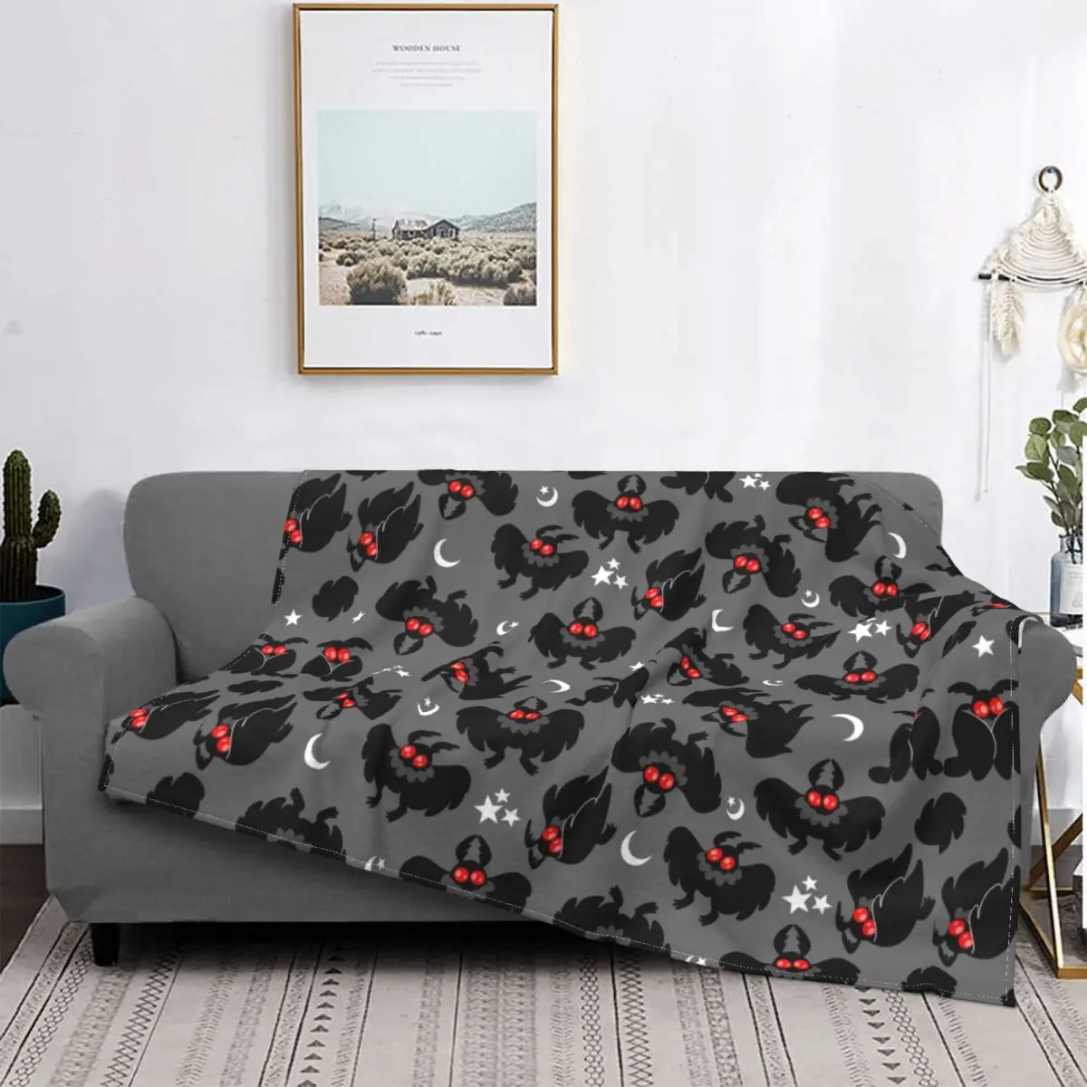 Cute-Cryptids-Mothman-Pattern-Blanket-Coral-Fleece-Plush-Spring-Autumn ...