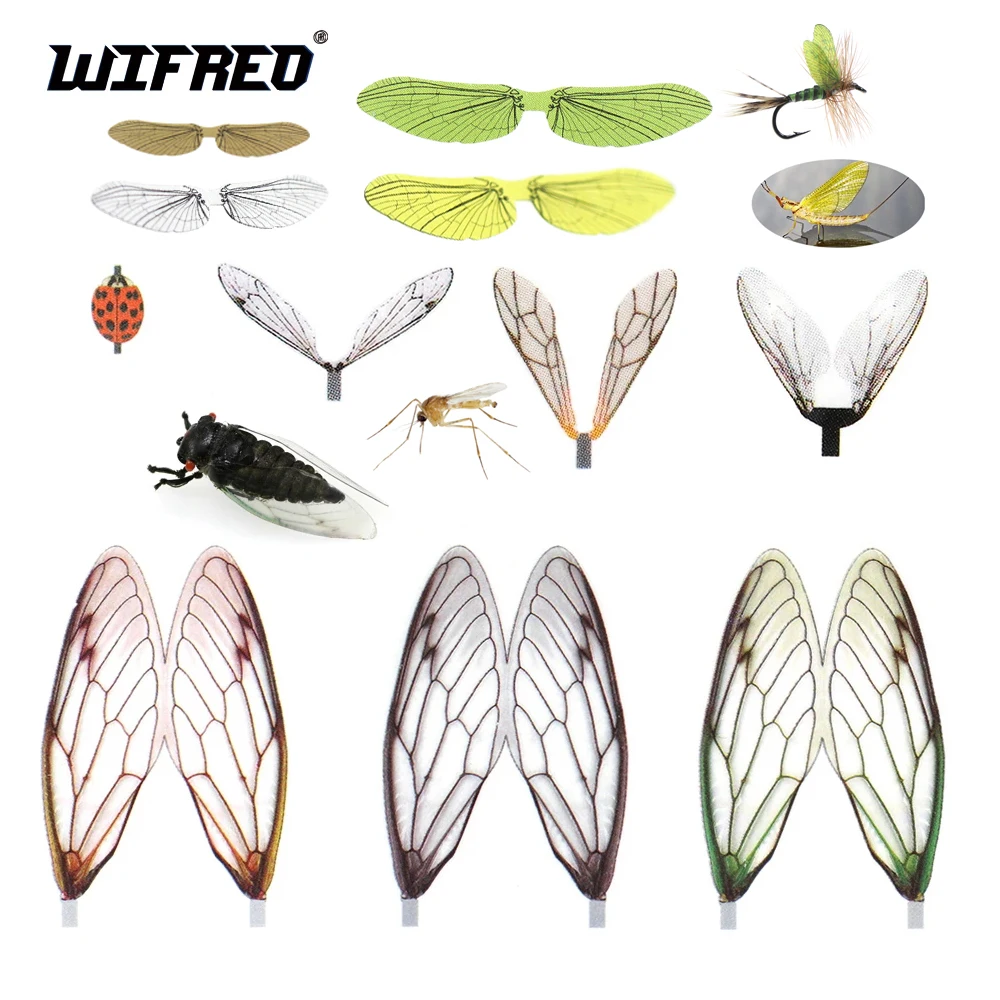 Wifreo-2-Packs-Realistic-Fly-Wing-Pre-cut-Fly-Tying-Insect-Wings ...