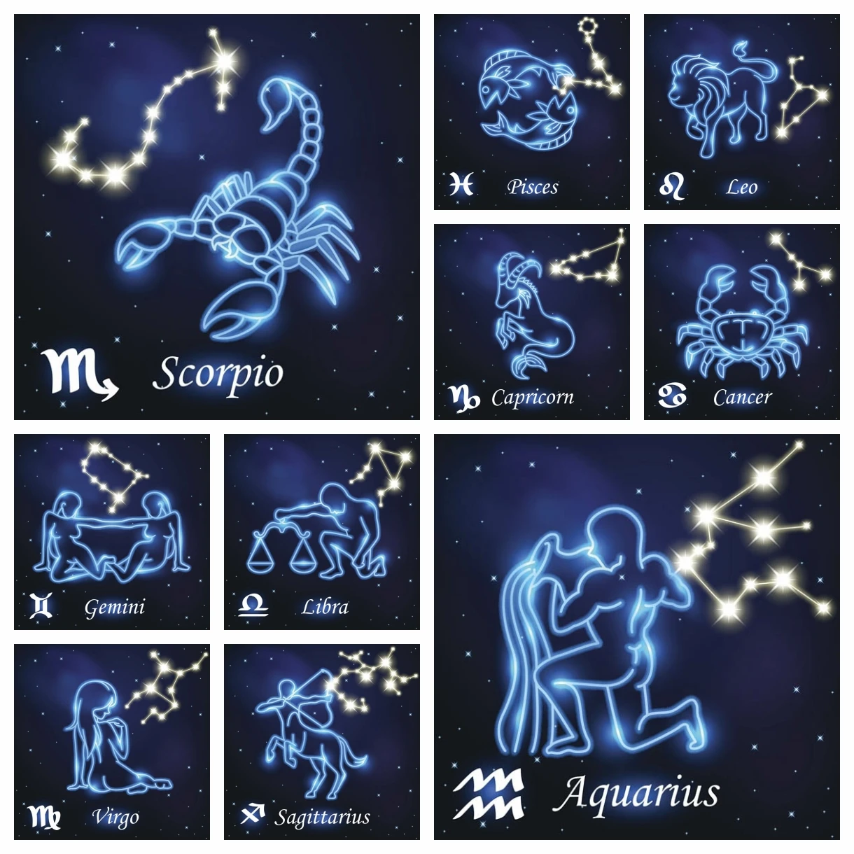 Scorpio-Taurus-Zodiac-Constellation-Animal-Art-Diamond-Painting-Starry ...