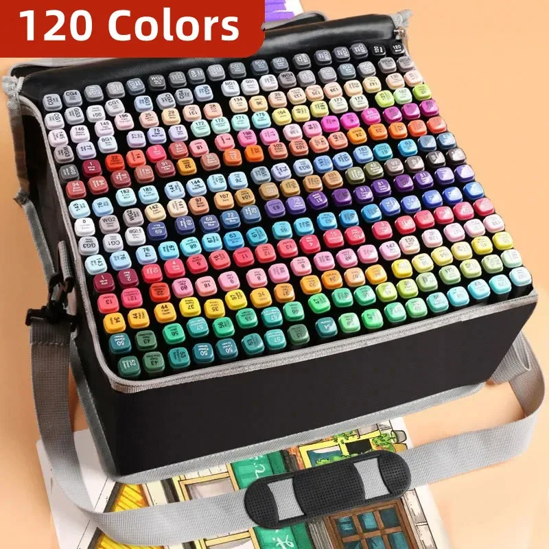 48-60-80-100-120-Colour-Double-Headed-Oily-Marker-Set-Sketch-Drawing ...