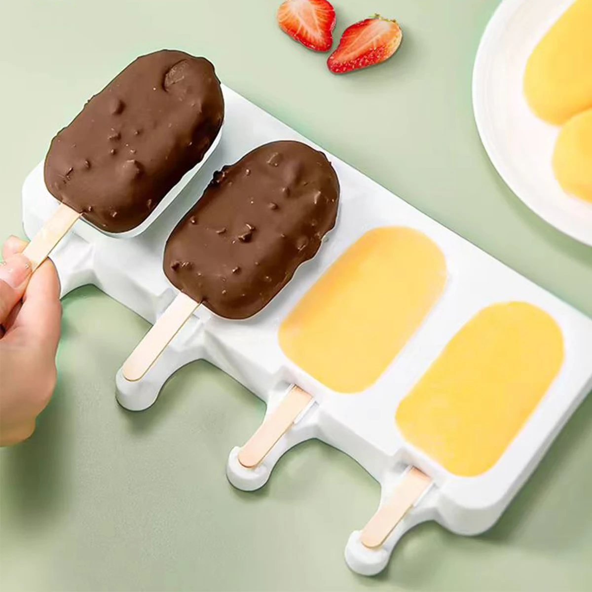 Silicone-Ice-Cream-Mold-DIY-Silicone-Mold-Fruit-Juice-Ice-Tray-Popsicle ...