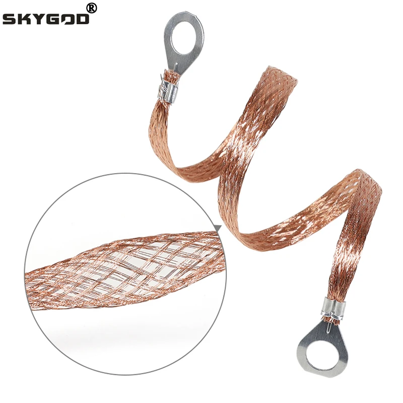 5-100pcs-Durable-Gound-Lead-Wire-Copper-Clad-Aluminum-Braid-Wire-Span ...