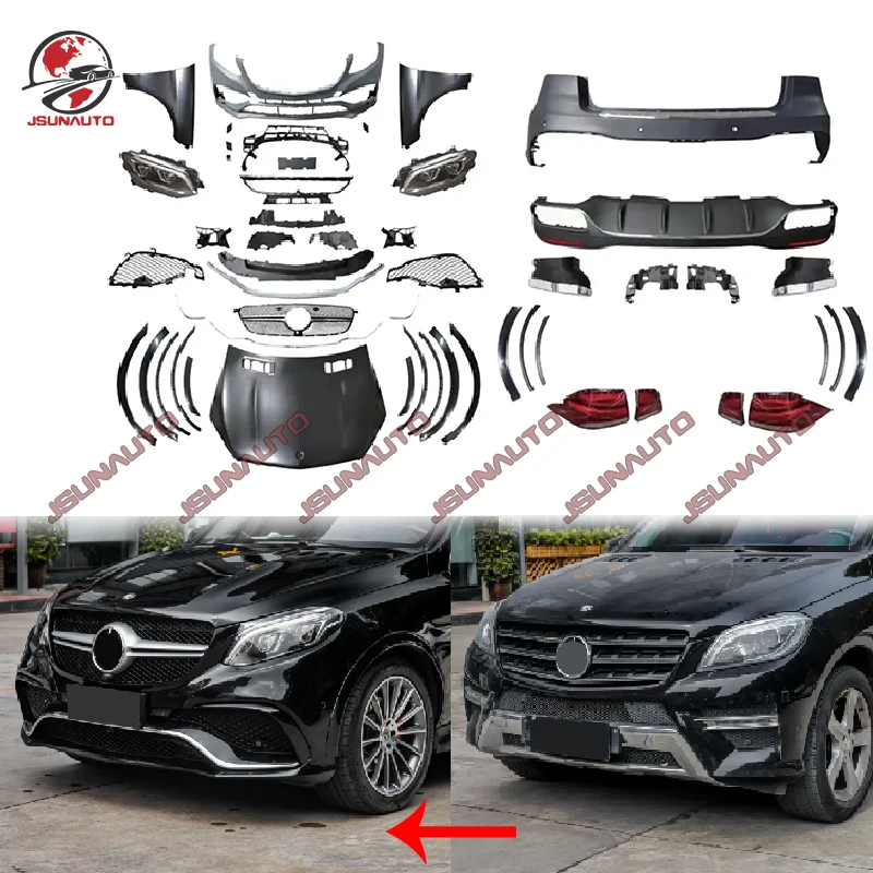 W166-ML-To-GLE-Body-Kit-For-Mercedes-ML350-450-Facelift-To-GLE63-Front ...