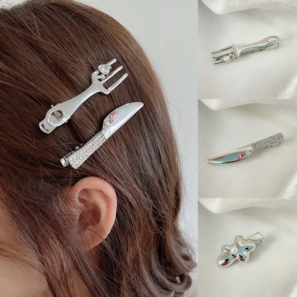 Gothic-Emulation-Knife-Hair-Clips-For-Women-Side-Bangs-Hairpin-Knife ...