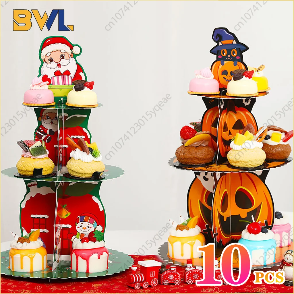 10Pcs-Halloween-Decoration-Pumpkin-Multi-tier-Cake-Stand-Ghost-Festival ...