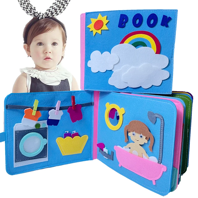 3D-Toddlers-Funny-Story-Cloth-Book-Washable-Montessori-Baby-Busy-Board ...