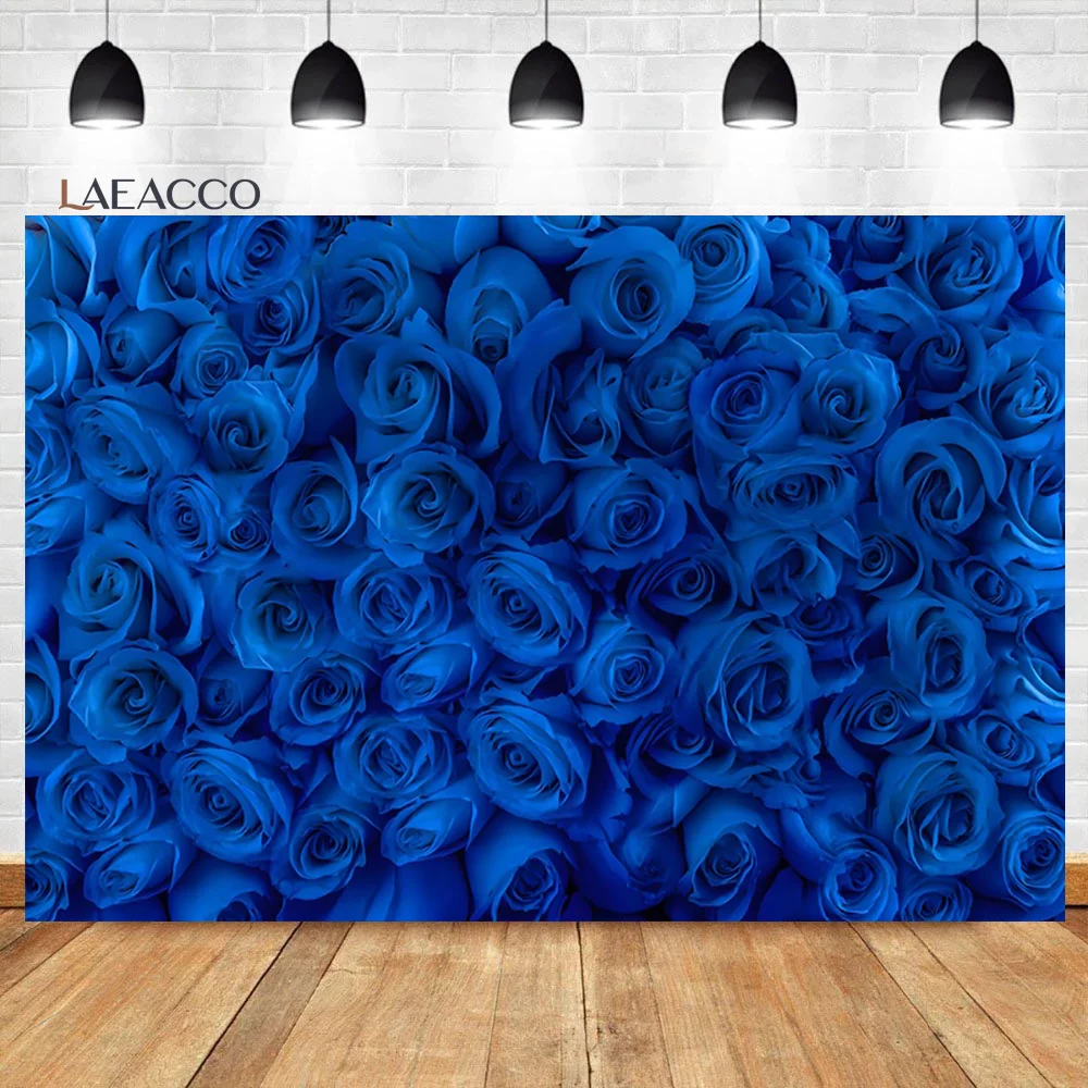 Laeacco Royal Blue Rose Flower Wall Photo Backdrop Bridal Shower Miss ...