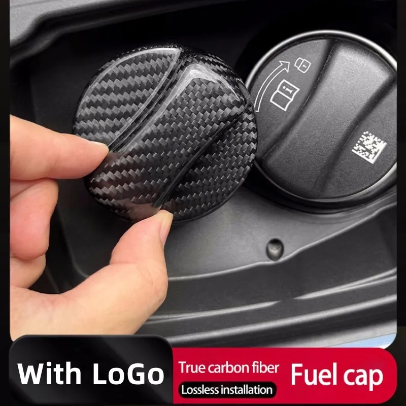 Real-Carbon-Fiber-Gas-Fuel-Tank-Cover-Oil-Filler-Cap-Accessories-For ...