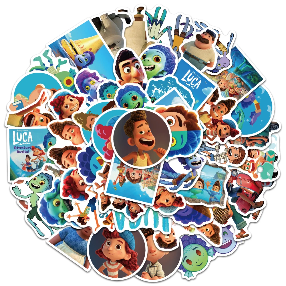 10/30/50pcs/Pack Disney Movie Luca Stickers PVC Waterproof Suitcase ...