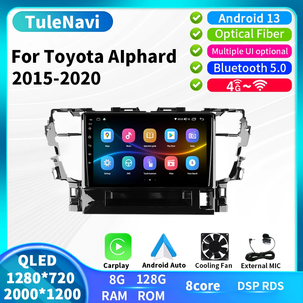 8G-128G-QLED-Carplay-Android-13-For-Toyota-Alphard-30-Vellfire-2015 ...