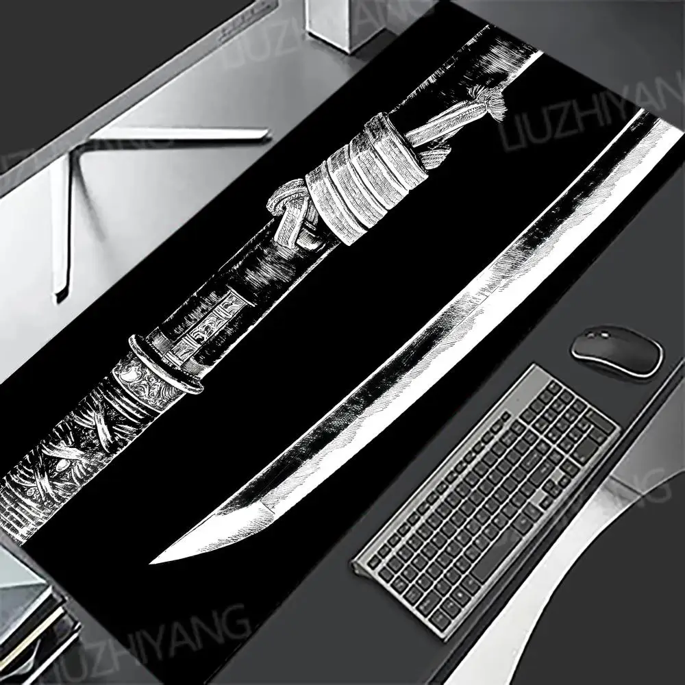 Japan Katana Mouse Pad XXL Mousepad Extended Keyboard Mat Large Gamer ...