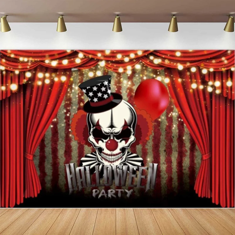 Halloween Evil Circus Photography Backdrop For Clown Creepy Haunted ...