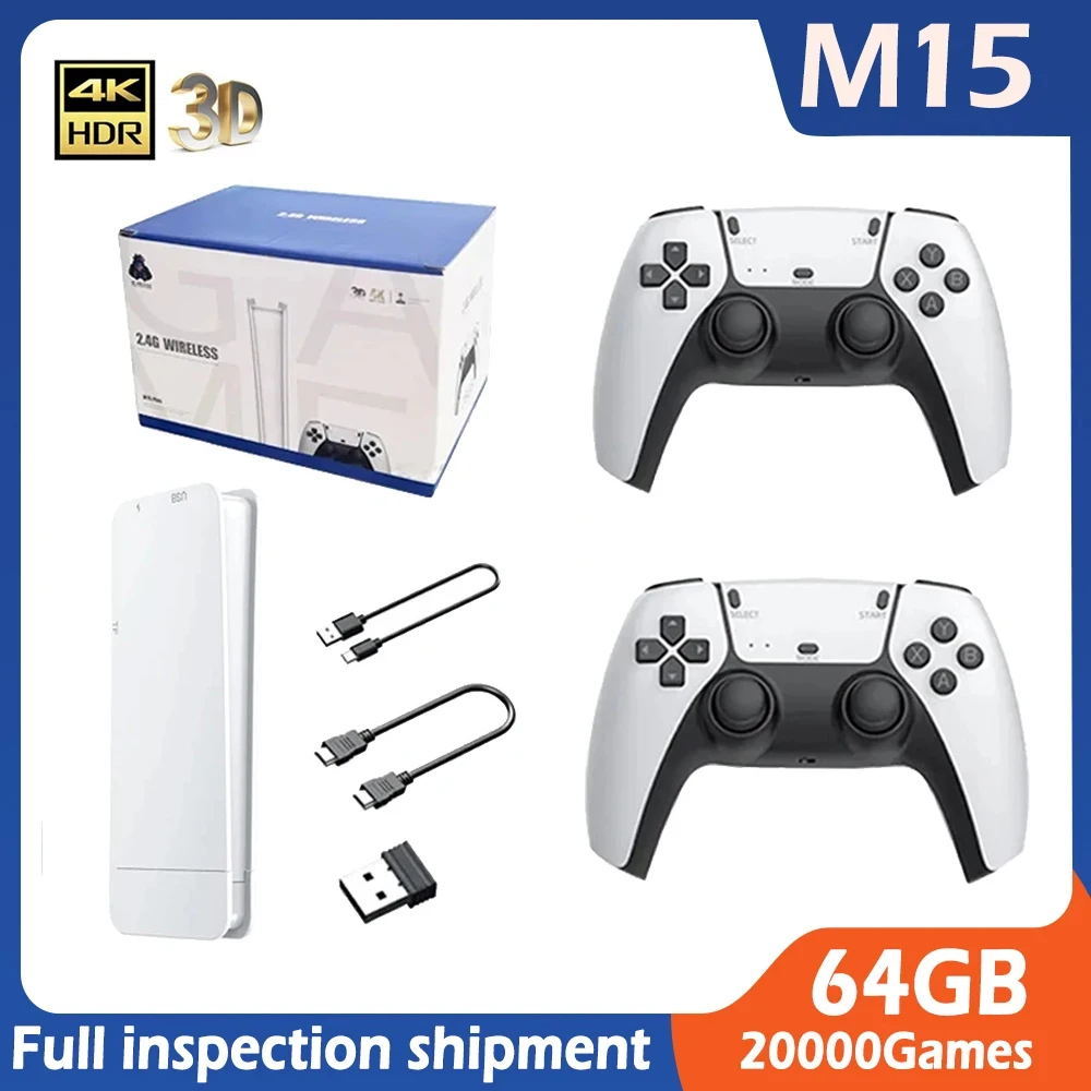 NEW-M15-Game-Stick-Mini-TV-Handheld-Game-Console-Wireless-Gamepads ...