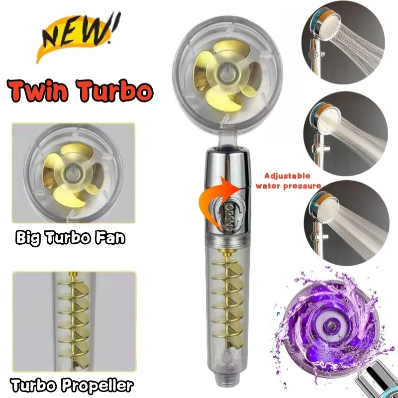 Upgrade-Twin-Turbo-Shower-Head-High-Pressure-Water-Saving-Shower-One ...