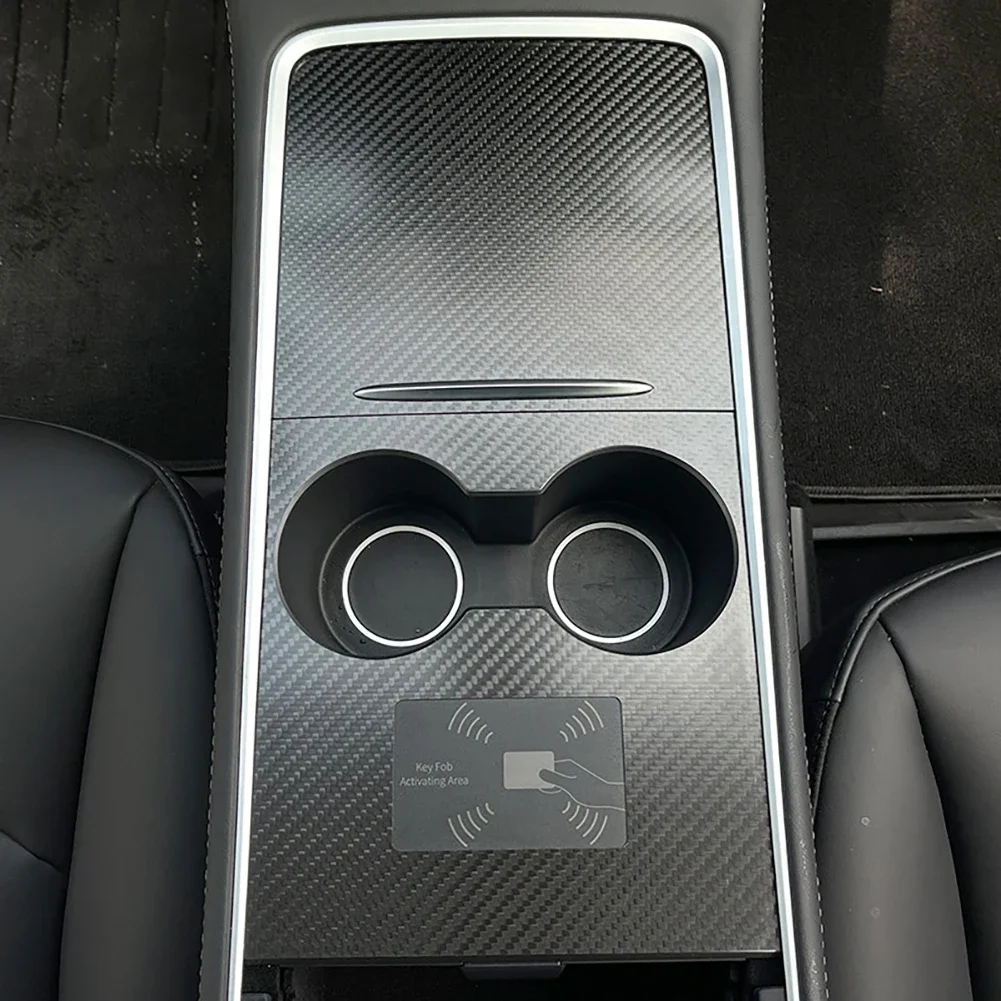Car-Real-Carbon-Fiber-Ultra-Thin-Center-Console-Cover-for-Tesla-Model-3 ...