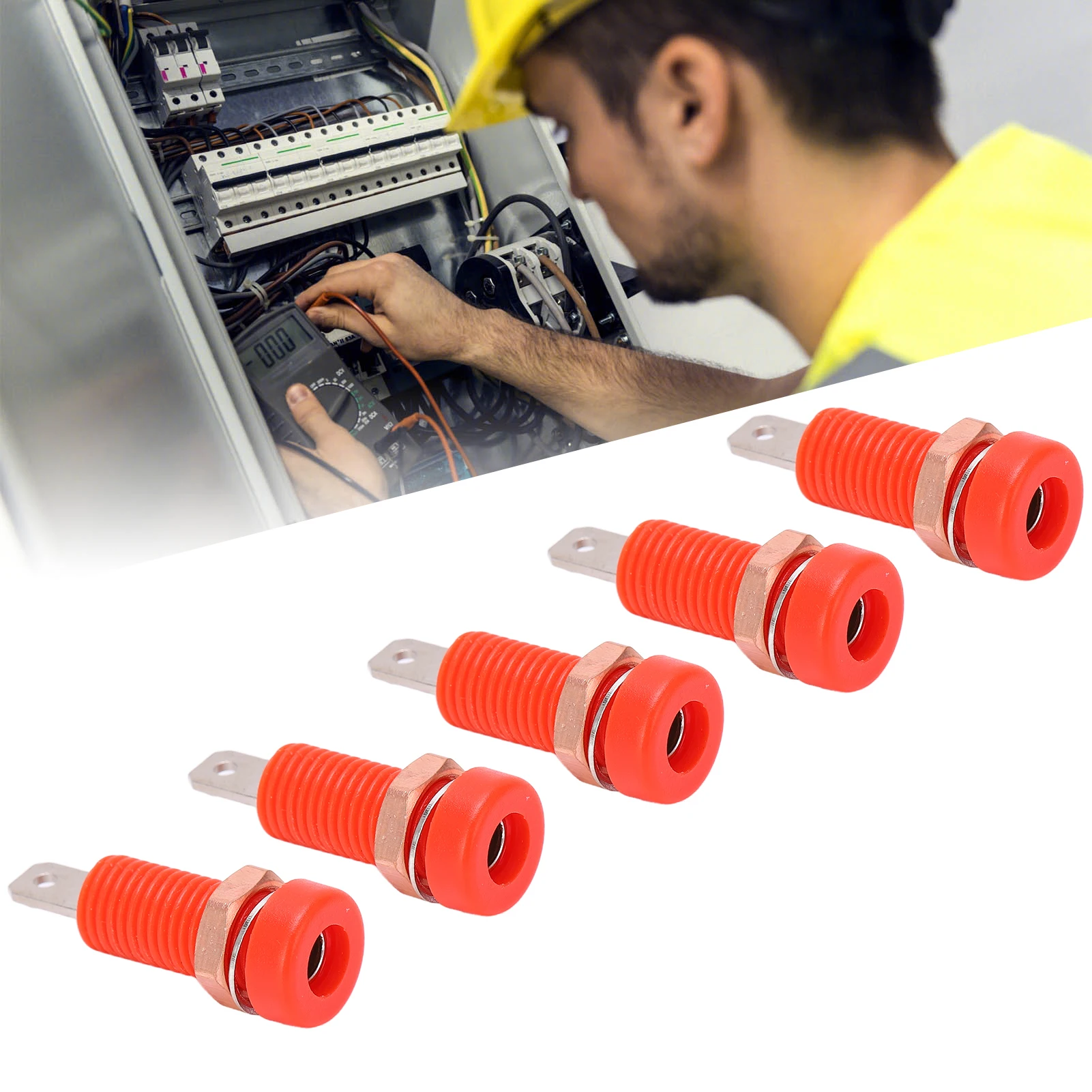 4mm Banana Jack Socket Mount Binding Post Connector Adapter Panel for ...
