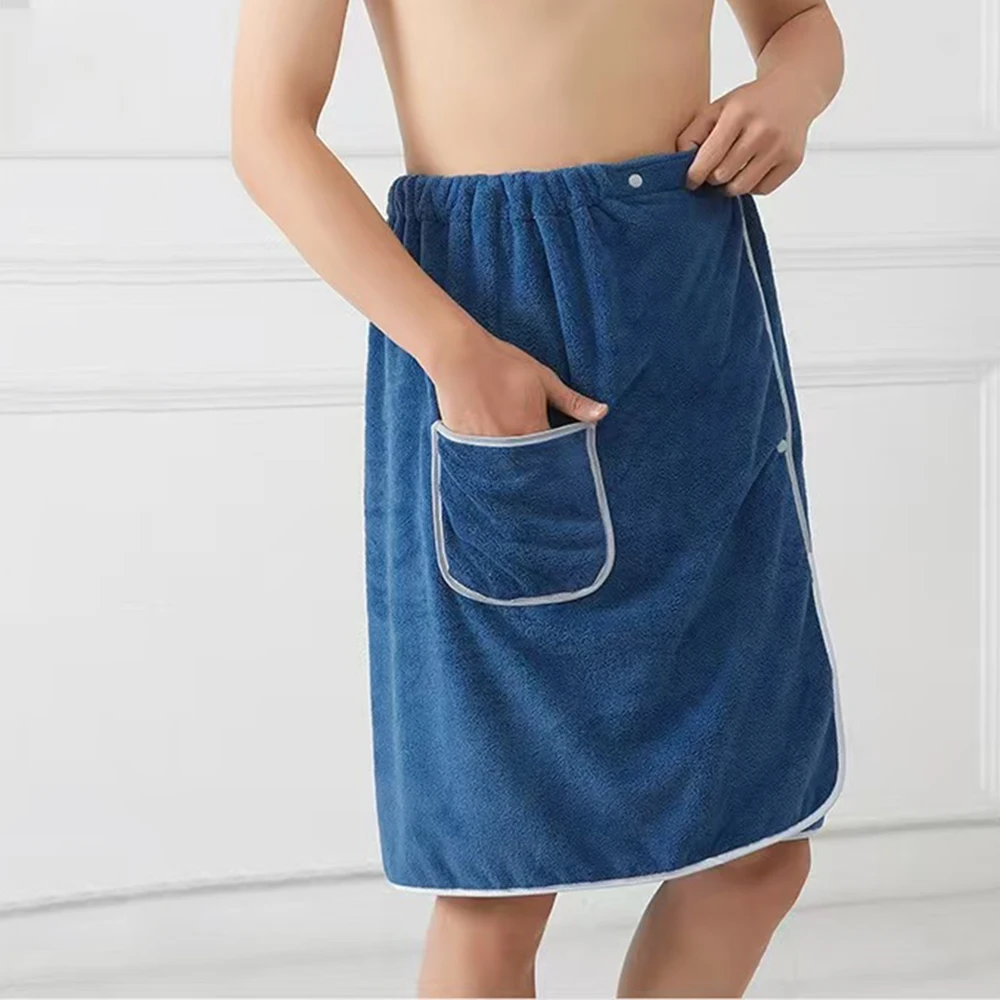 Men Home Bathrobe Youngla Adjustable Towel Wrap Men\'s Plush Bathrobe ...
