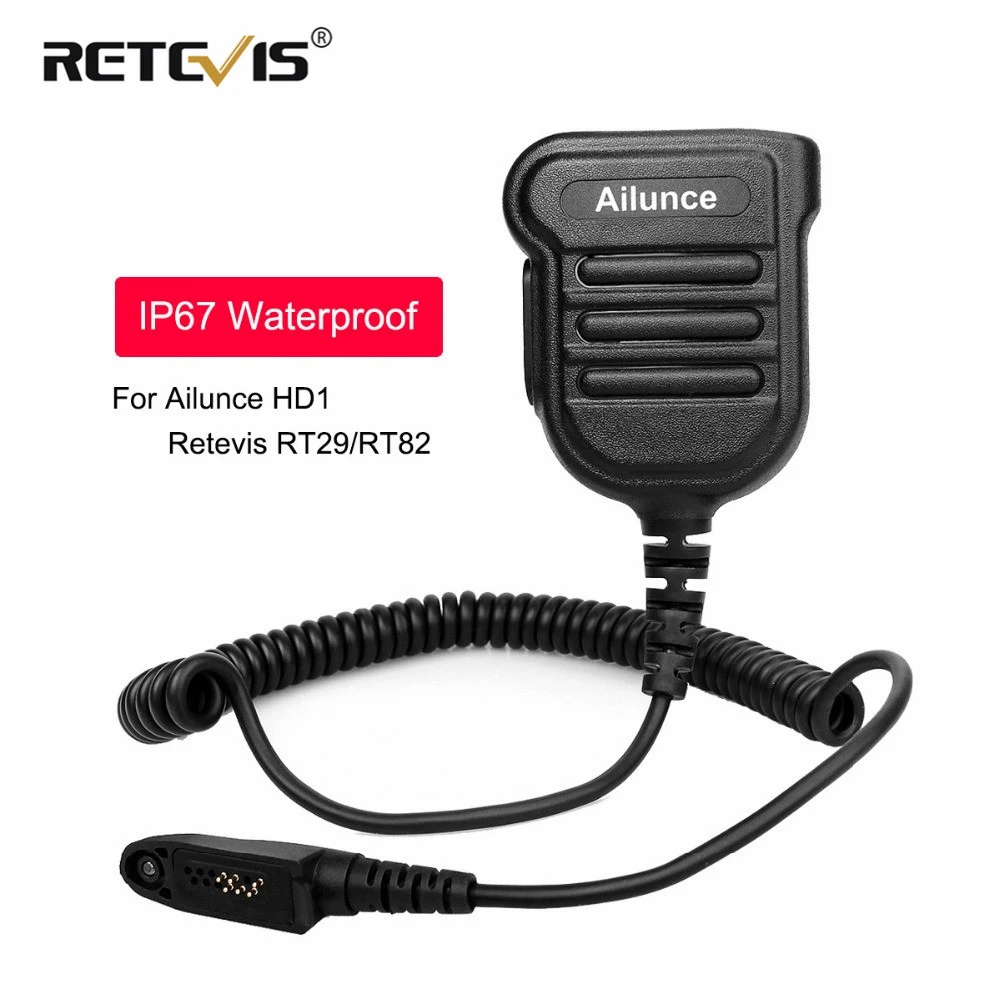 New-Upgraded-IP67-Waterproof-PTT-Speaker-Microphone-For-Ailunce-HD1 ...
