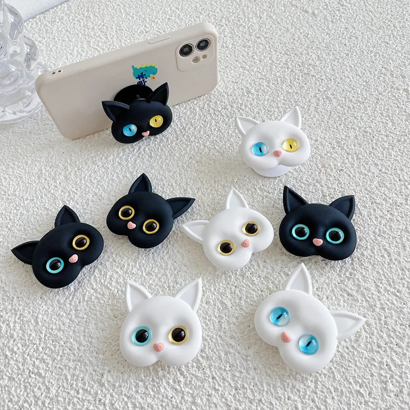 Air Sac Phone Holder Griptok Korean INS Kawaii 3D Cat Cellphone Finger ...