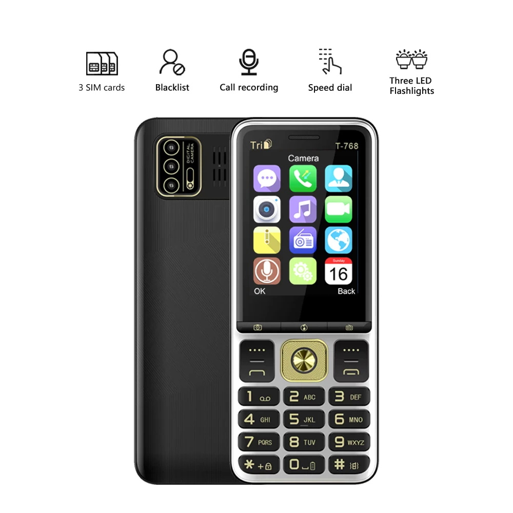 SERVO-T-768-New-Original-Button-Mobile-Phone-3-SIM-Large-Battery-Speed ...