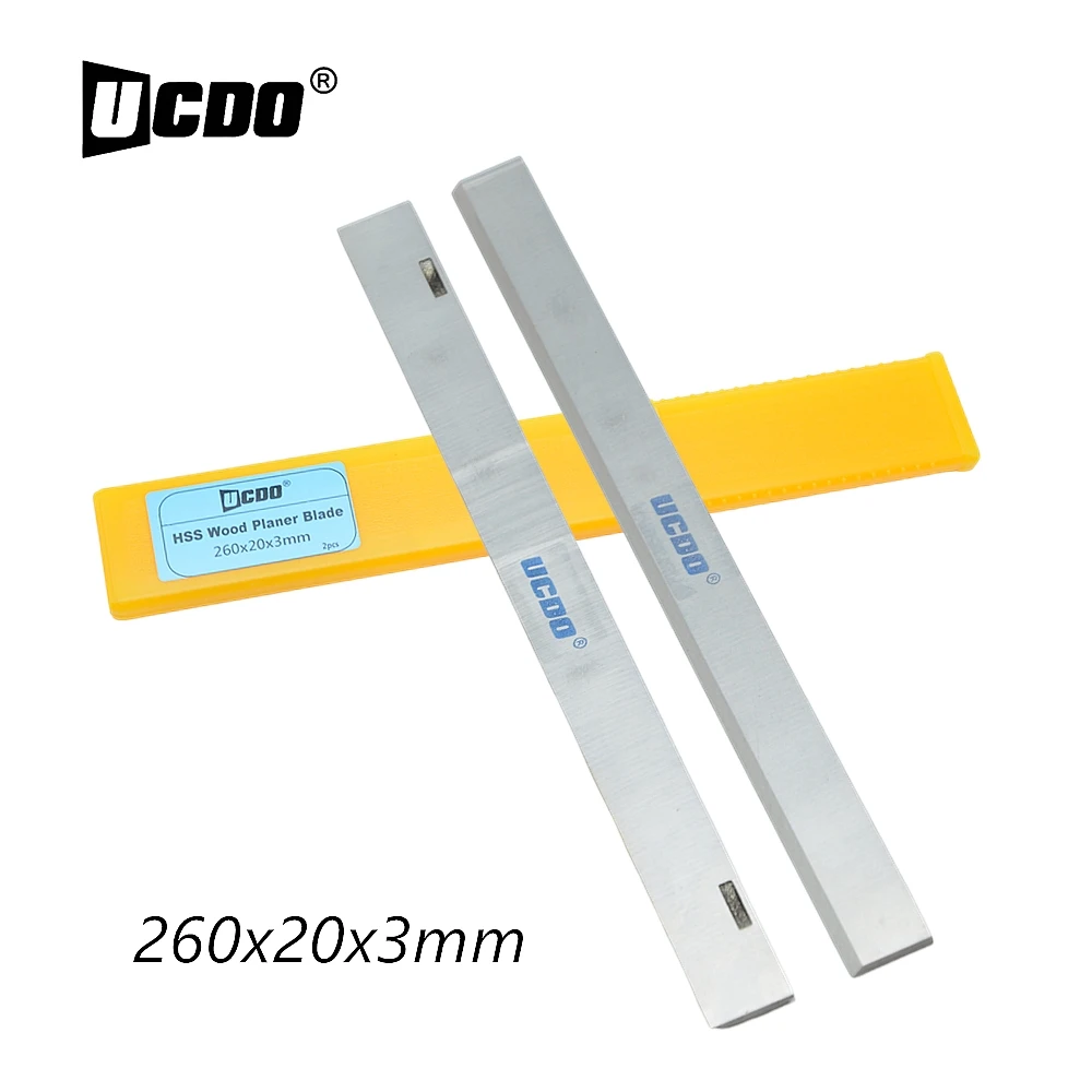 UCDO-HSS-Planer-Blades-Dewalt-260x20x3mm-2pcs-Thickness-Planer-Knives ...