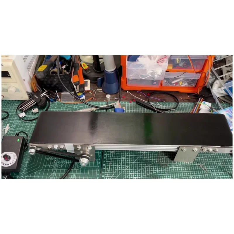 10x50cm metal desktop conveyor belt small assembly line electric ...