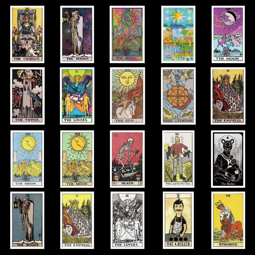 10-50-60Pcs-Pack-Tarot-Card-Graffiti-Stickers-Divination-Stickers-For ...