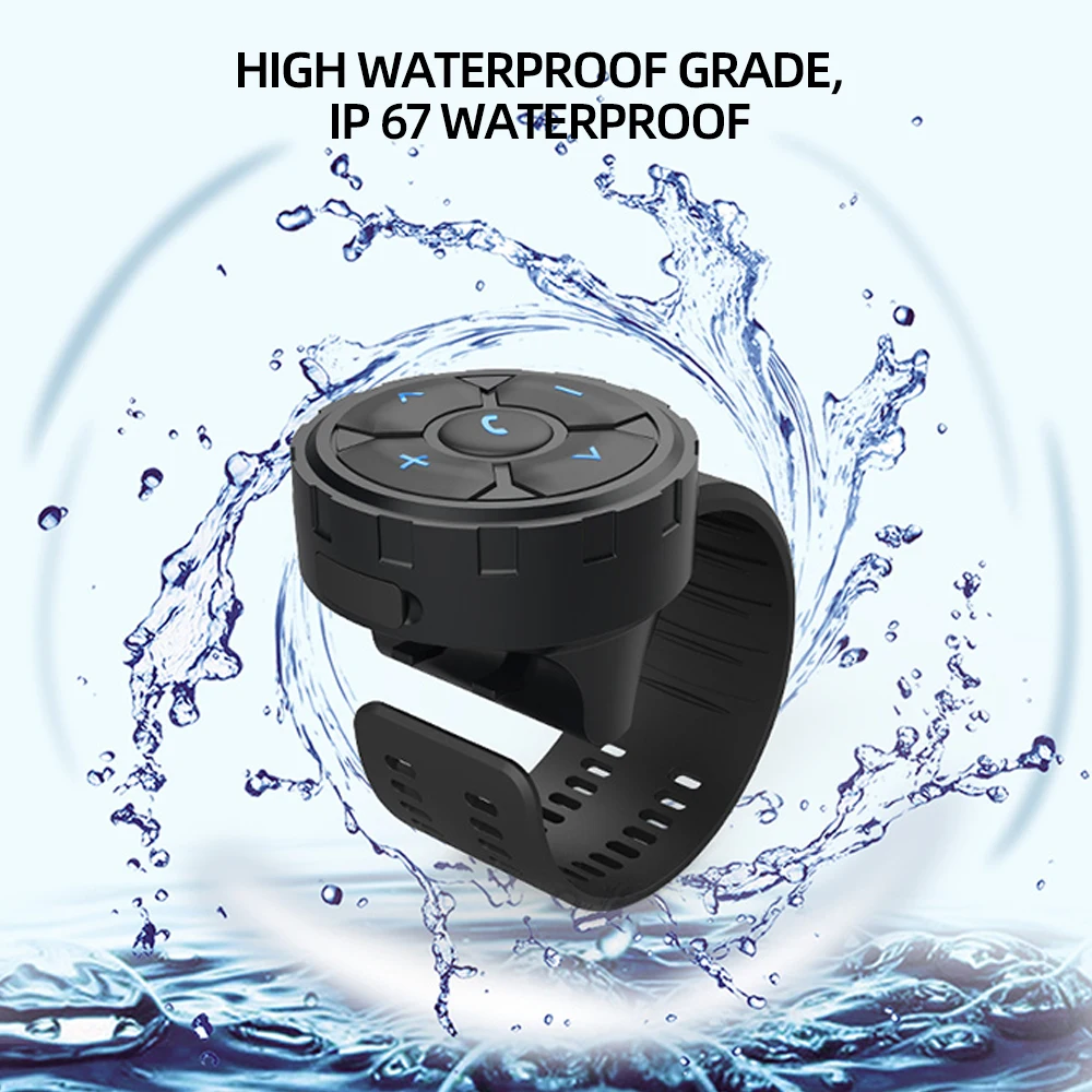 Wireless-Bluetooth-5-3-Remote-Button-Helmet-Earphone-Motorcycle-bike ...