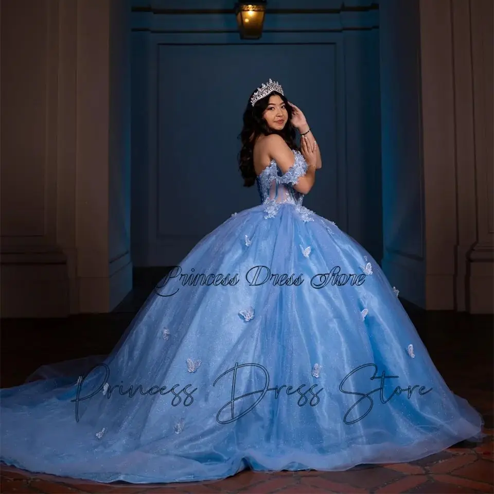 Blue-Quinceanera-Dresses-For-Grils-Sweet-16-Birthday-Party-Gown-2024 ...