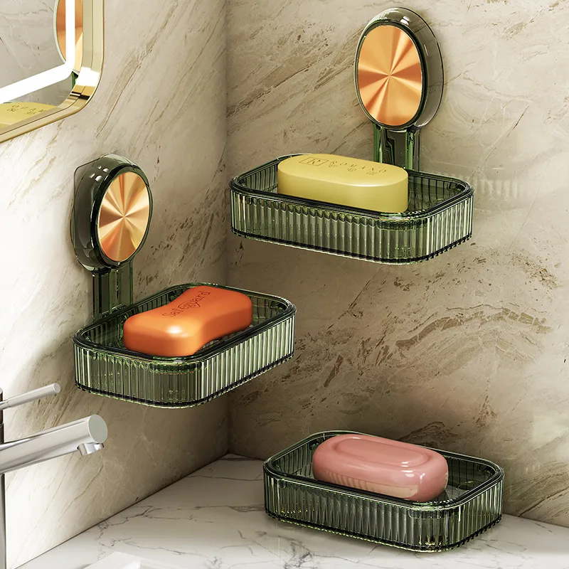 Space-Aluminum-Bathroom-Soap-Box-Thickened-Perforated-Storage-Rack ...