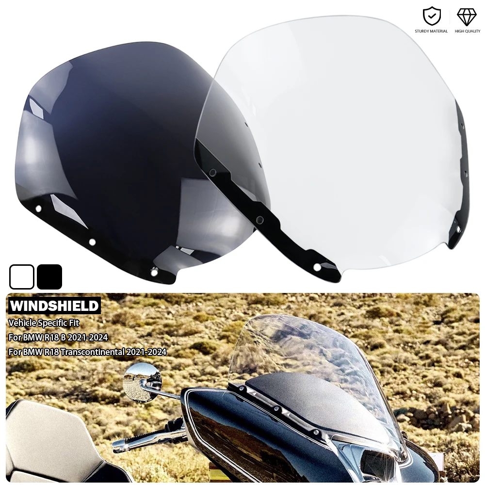 Motorcycle-Wind-Deflector-Windshield-Transparent-Windscreen-Fits-For ...
