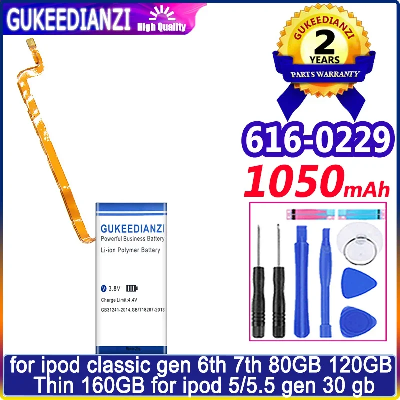 1050mAh-Replacement-Battery-for-Ipod-Classic-Gen-6th-7th-80GB-120GB ...