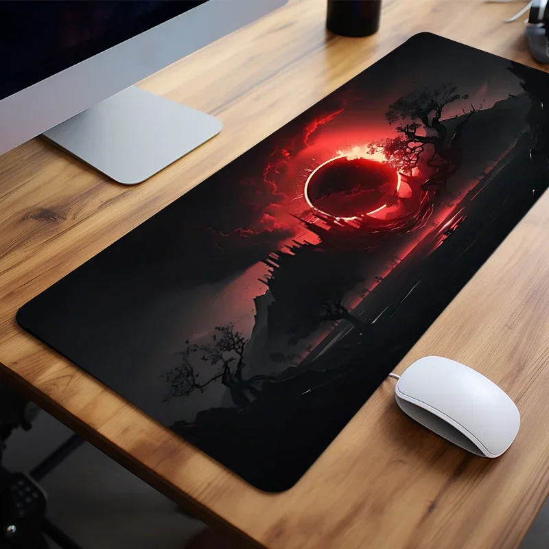 New Arrivals Anime Red Moon Mouse Pad xxl Large Gaming Mousepad ...